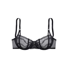 Lascana Damen B&uuml;gel-BH, Gr. 70, schwarz, Spitze, Obermaterial: 56% Polyester, 32% Polyamid, 12% Elasthan, BHs, aus hauchzarter Spitze, transparente