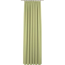 Vorhang Adam, B:145cm H:245cm, gr&uuml;n, Baumwolle (Bio-Baumwolle), Wohnzimmer, Gardinen, "Uni Collection light", aus 100% Bio-Baumwolle