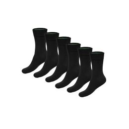 Bamboo basics Herren Kurzsocken "Socken 6er Pack", Gr. 41, schwarz, Obermaterial: 70% Viskose CV. 25% Polyamid PA. 5% Elasthan EL., Socken
