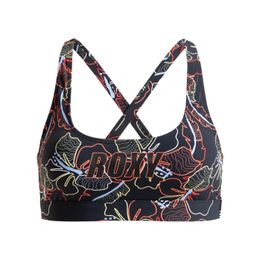 Roxy Damen Bandeau-Bikini-Top "Roxy Active", grau, Gr. S, 75% Nylon, 25% Elasthan, Bikini-Oberteile