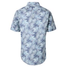Casamoda Herren Kurzarmhemd "Casamoda Freizeithemd Kurzarm Print", blau, Gr. XL, bedruckt, 100% Baumwolle, Hemden