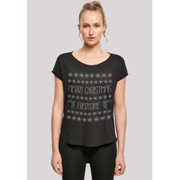 T-Shirt F4NT4STIC "Merry Christmas Everyone Weihnachten", Damen, Gr. L, schwarz, Obermaterial: 100% Baumwolle, regular fit, Rundhals, ohne B&uuml;ndchen, Shirts T-Shirt, Print