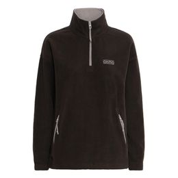 oxmo Damen Sweater "Troyer OXMATSINE", schwarz, Gr. L, Obermaterial: 100% Polyester PES., Pullover