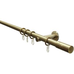 Gardinenstange Gardinia, L:120cm &Oslash;:20mm, gold, Metall, Gardinenstangen, "Set Metall", 1-Lauf
