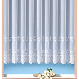Weckbrodt-Gardinen Gardine WECKBRODT, B:900cm H:245cm, wei&szlig;, Voile, Polyester, Wohnzimmer, Gardinen, "Heidelberg", echte Stickerei, Voile, transparent, mit 1 oder 2