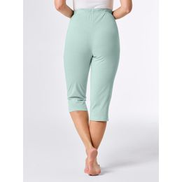 w&auml;schepur W&Auml;SCHEPUR Damen Caprihose, Gr. 36, gr&uuml;n, 100% Baumwolle, gemustert, gepunktet, Hosen