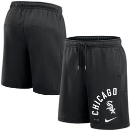 Sporthose Nike "Nike Shorts Chicago White Sox Nike Arched Kicker Fleece", Damen, Gr. XL, US-Gr&ouml;&szlig;en, schwarz, 82% Baumwolle, 18% Polyester, Hosen Sporthose