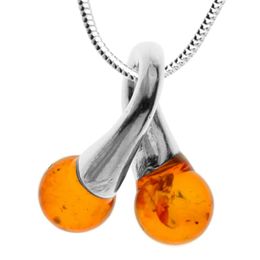 OSTSEE-SCHMUCK Damen Kette mit Anh&auml;nger "OSTSEE-SCHMUCK Kette mit Anh&auml;nger Doppelkelch", 42cm, Silber 925 (Sterlingsilber), L: 42, silber, Silber 925