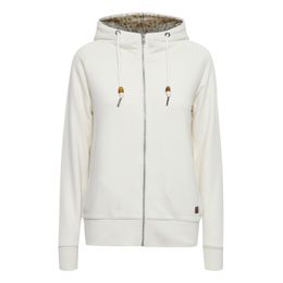 oxmo Damen Kapuzensweatjacke "Kapuzensweatjacke OXUlla", beige, Gr. S, Obermaterial: 60% Baumwolle CO. 40% Polyester PES., Sweatjacken