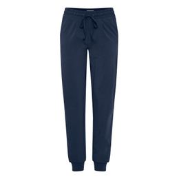 oxmo Damen Stoffhose "Stoffhose OXOdette", blau, Gr. L, Obermaterial: 95% Baumwolle CO. 5% Elasthan EL., Hosen