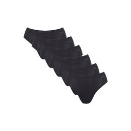 Sloggi Damen Slip "Slip GO Daily Cotton Tai 6P 6er Pack", Gr. XL, schwarz, Obermaterial: 95% Baumwolle CO. 5% Elasthan EL., Unterhosen