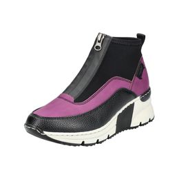 Rieker Damen Keilstiefelette "Rieker Stiefelette Lederimitat/Textil", Gr. 38, schwarz, Lederimitat, Textil, Schuhe