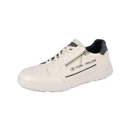 Tom Tailor Herren Sneaker "Tom Tailor Sneaker Lederimitat", Gr. 45, wei&szlig;, Lederimitat, Schuhe