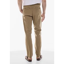 Street One MEN Herren Chinos, beige, Gr. 34, unifarben, Web, 98% Baumwolle, 2% Elasthan, Hosen, Middle Waist