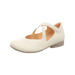 Think! THINK Damen Riemchenballerina "Think Ballerinas Nappaleder", Gr. 36,5, beige, Nappaleder, Schuhe