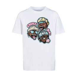 MisterTee Mädchen T-Shirt "MisterTee Forever Crew Luv Tee"weiß, Gr. 134, bedruckt, 100% Baumwolle, Shirts
