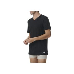 Herren T-Shirt "T-Shirt V-Neck Shirt, Active Core Cotton 3PK 3er Pack", schwarz, Gr. S, adidas originals, Obermaterial: 100% Baumwolle CO., Shirts