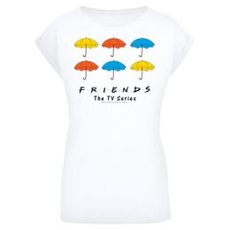 F4NT4STIC Damen T-Shirt "FRIENDS Bunte Regenschirme", wei&szlig;, Gr. M, Obermaterial: 100% Baumwolle, Shirts, Damen,Premium Merch,Regular-Fit,Kurze