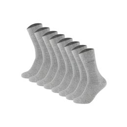 Camano Damen Sneakersocken "Socken 8er Pack", Gr. 43, grau, Obermaterial: 80% Baumwolle CO. 17% Polyamid PA. 3% Elasthan EL., Socken