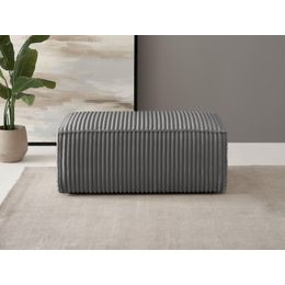 Hocker OTTO HOME "FINNLEY, Polsterhocker in Boucl&eacute;, Struktur fein u. Mega Cord verf&uuml;gbar", grau (anthrazit), B:102cm H:42cm T:69cm, Bezugstoff 100% PES ;Gramatur 400g/qm +/- 5%, Hocker, Hocker, passend zur Polster-Serie Finnley