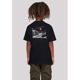 F4NT4STIC M&auml;dchen T-Shirt "Escape Discover the World Town Train Station", schwarz, Gr. 134, Obermaterial: 100% Baumwolle, Shirts, Premium Qualit&auml;t,