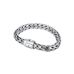 Kuzzoi Herren Armband "Gliederarmband Zopfmuster Unisex 925er Silber", 19cm, ohne Stein, Silber 925 (Sterlingsilber), silber, Silber 925