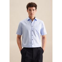Seidensticker Herren Businesshemd "Regular", blau, Gr. 42, unifarben, 100% Baumwolle, Hemden, Regular 1/2 Kentkragen Uni