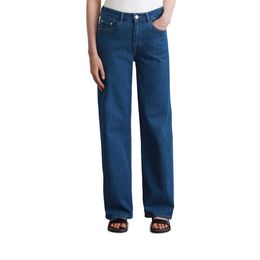 Marc O'Polo MARC O'POLO Damen Weite Jeans "aus Cashmere Touch Denim", blau, Gr. 26, unifarben, Obermaterial: 92% Baumwolle, 6% Elastomultiester, 2% Elasthan,