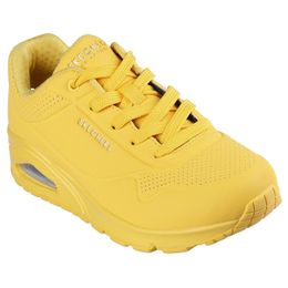 Skechers Damen Wedgesneaker "UNO STAND ON AIR", Gr. 36, gelb, Lederimitat, Schuhe, Freizeitschuh, Halbschuh, Schn&uuml;rschuh weich gepolsterte Innensohle