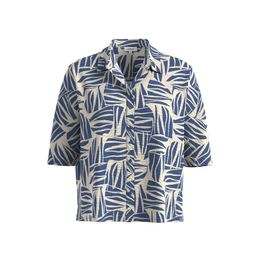 s.Oliver Damen Druckbluse, blau, Gr. 46, gemustert, Web, Obermaterial: 84% Viskose, 16% Polyamid, Blusen, bequeme Passform