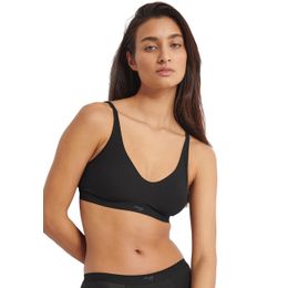Sloggi Damen Soft-BH "EVER Ease", Gr. XL, schwarz, Single Jersey, Obermaterial: 82% Baumwolle, 18% Elasthan, unifarben, BHs, temperaturausgleichend,