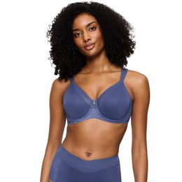 Triumph Damen Minimizer-BH "True Shape Sensation", Gr. 75, blau, Jersey, Obermaterial: 72% Polyamid, 28% Elasthan, BHs, verkleinert die Brust optisch