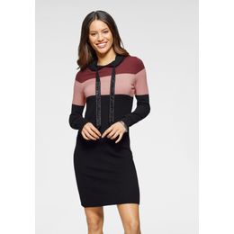 Laura Scott Damen Strickkleid, bunt, Gr. 40, Strick, Obermaterial: 50% Viskose, 28% Polyester, 22% Polyamid, Kleider, im Streifendesign mit dezent