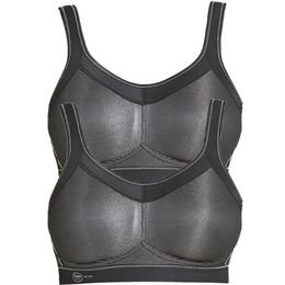 Anita Damen Sport-BH "Sport BH momentum", Gr. 100, schwarz, Stoff, Obermaterial: 70% Polyester PES. 15% Polyamid PA. 15% Elasthan EL., BHs