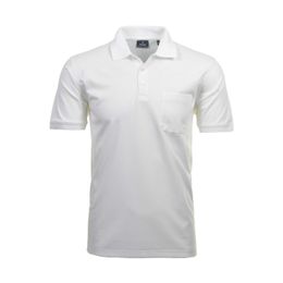 Ragman Herren Poloshirt "Poloshirt Softknit-Polo", wei&szlig;, Gr. XXL, Obermaterial: 70% Baumwolle CO. 30% Polyester PES., Shirts