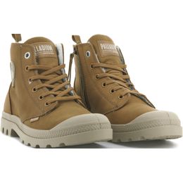 Palladium Damen Winterboots "PAMPA HI ZIP WL", Gr. 38, gelb, Leder, Schuhe, Winterschuhe, Schnürboots, Winterstiefel, Snowboots, gefüttert