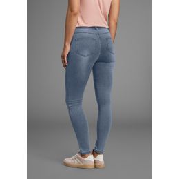 Arizona Damen Skinny-fit-Jeans "Ultra Stretch", blau, Gr. 40, Jeans, Obermaterial: 63% Baumwolle, 32% Polyester, 5% Elasthan, Jeans, extra-eng