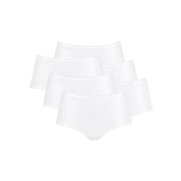 Sloggi Damen Slip "Slip 6er Pack", Gr. 52, wei&szlig;, Obermaterial: 88% Polyamid PA. 12% Elasthan EL., Unterhosen