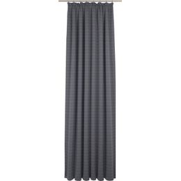 Vorhang Adam, B:145cm H:145cm, blau, Jacquard, Baumwolle (Bio-Baumwolle), Wohnzimmer, Gardinen, "Graphic Ventus Light", aus 100% Bio-Baumwolle