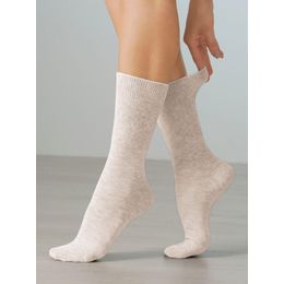 w&auml;schepur W&Auml;SCHEPUR Damen Diabetikersocken, Gr. 2, beige, 80% Baumwolle, 18% Polyamid, 2% Elasthan, 58% Baumwolle, 22% Polyester, 2% Elasthan, 18% Polyamid,