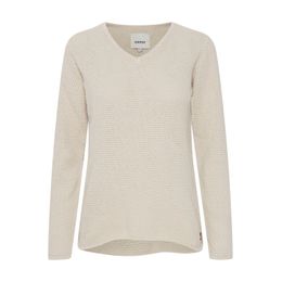 oxmo M&auml;dchen Strickfleece-Pullover "Strickpullover OXHanna", beige, Gr. XL, Obermaterial: 100% Baumwolle CO., Pullover