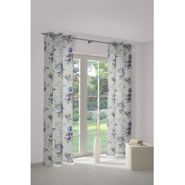 Vorhang WIRTH, B:145cm H:180cm, lila, Polyester, Wohnzimmer, Gardinen, "Montrose"