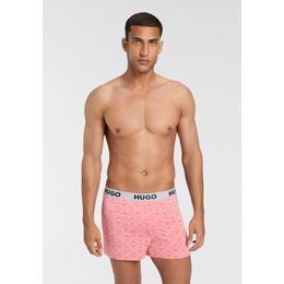 HUGO UNDERWEAR Damen Schlafshorts "UNITE Shorts", Gr. L, rot, Single Jersey, Obermaterial: 93% Viskose, 7% Elasthan, Hosen, mit Hugo Logo-Elastiktape