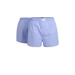Tom Tailor Herren Webboxer "Web-Boxershorts 2er Pack", Gr. XL, blau, Obermaterial: 100% Baumwolle CO., Unterhosen