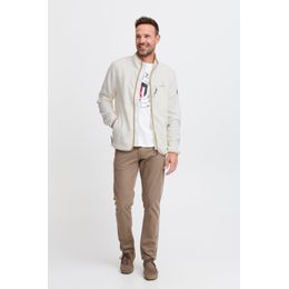 FQ1924 Herren Fleecejacke "Fleecejacke FQHarry", wei&szlig;, Gr. XXXL, Obermaterial: 100% Polyester PES., Jacken