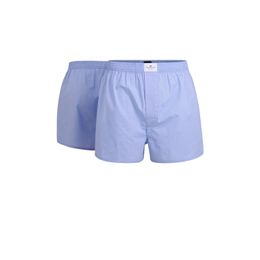 Tom Tailor Herren Webboxer "Web-Boxershorts Dakota 2er Pack", Gr. L, blau, Obermaterial: 100% Baumwolle CO., Unterhosen