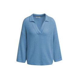 Smith & Soul SMITH & SOUL Damen V-Ausschnitt-Pullover, blau, Gr. XL, unifarben, Strick, Material: 50% Baumwolle, 50% Polyacryl, Pullover