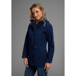 Polarino Damen Funktionsparka, blau, Gr. 34, unifarben, Web, Obermaterial: 85% Polyester, 15% Baumwolle. Futter: 95% Polyester, 5% Elasthan.