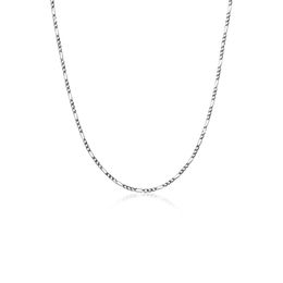Kuzzoi Herren Silberkette "Herrn Figaro Oxidiert Massiv Mann 925 Silber", 50, ohne Stein, Silber 925 (Sterlingsilber), L: 50, schwarz, Silber 925