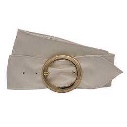AnnaMatoni Damen Lederg&uuml;rtel "AnnaMatoni Tailleng&uuml;rtel Ora Tailleng&uuml;rtel Ora", wei&szlig;, Gr. 125, 100% Leder, G&uuml;rtel
